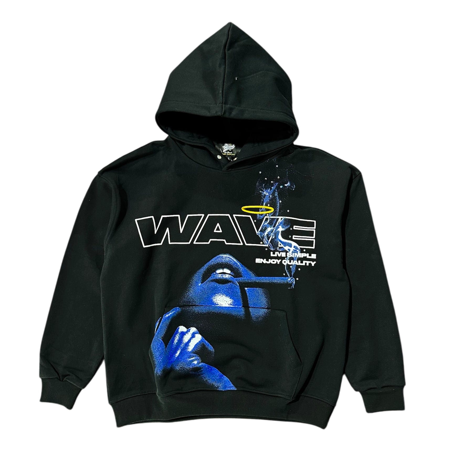 Mr. Wave Belly Hoodie (Black) MR-1013