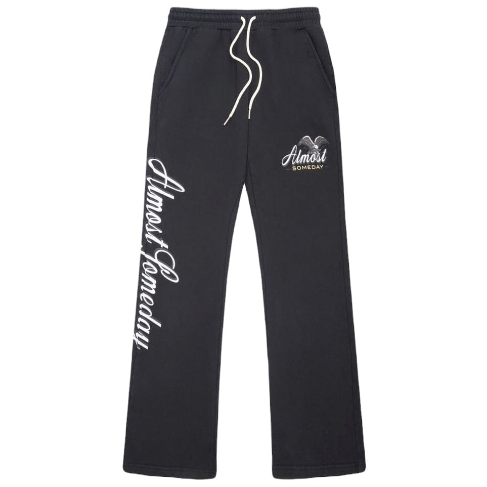 Almost Someday Prohibition Flare Sweatpants (Vintage Wash Black) AS-F2