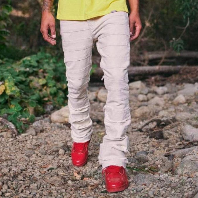 Valabasas Stacked Phoenix Jeans (Cream) VLBS2187 NTWRK – City Man USA